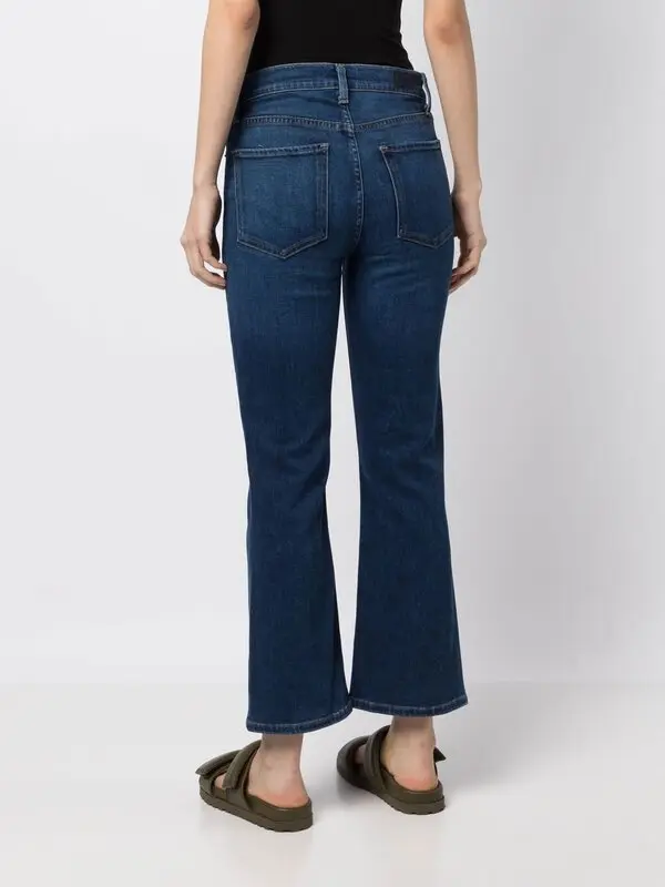 LE JEAN Flared Cropped-leg Trousers