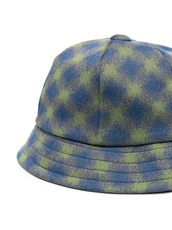 Needles Check-pattern Bucket Hat - Green