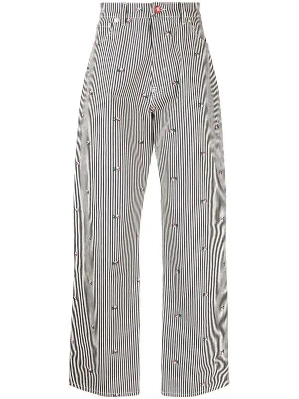 Kenzo Floral-print Straight-leg Jeans