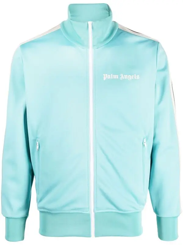 Palm Angels Logo-print Zip-up Track Jacket - Blue