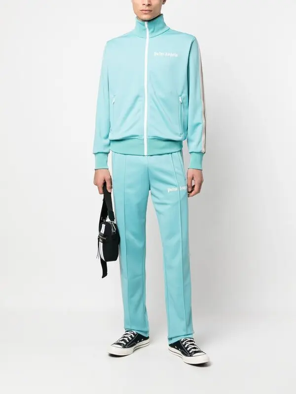 Palm Angels Logo-print Zip-up Track Jacket - Blue