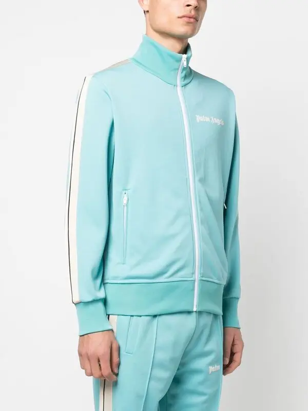 Palm Angels Logo-print Zip-up Track Jacket - Blue