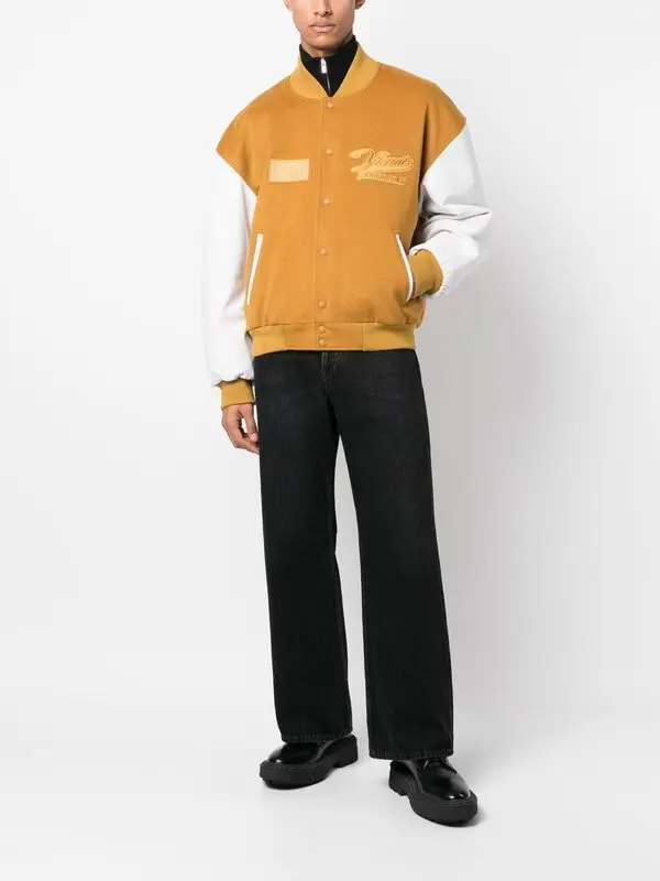 VTMNTS College Varsity Bomber Jacket - Yellow