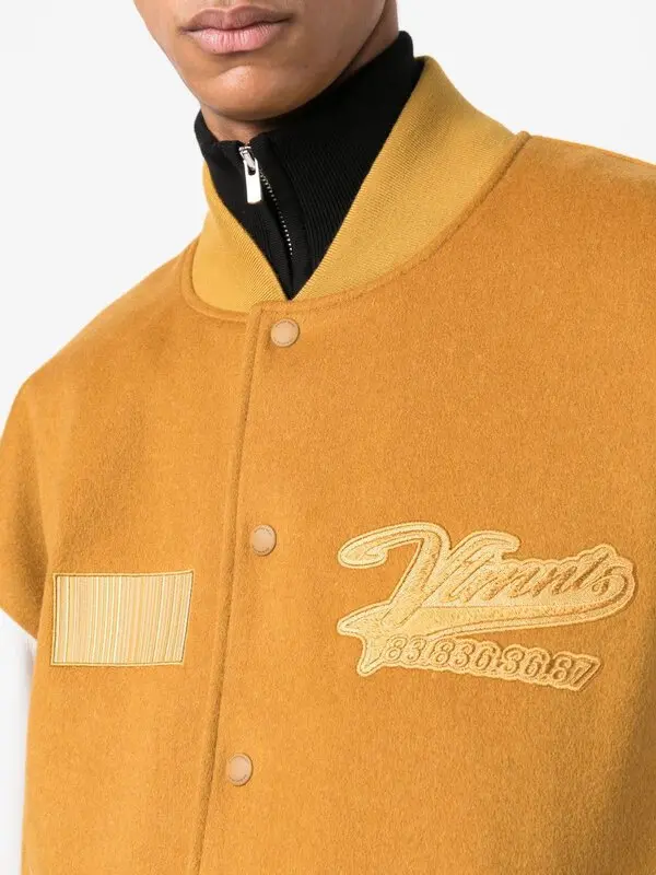 VTMNTS College Varsity Bomber Jacket - Yellow