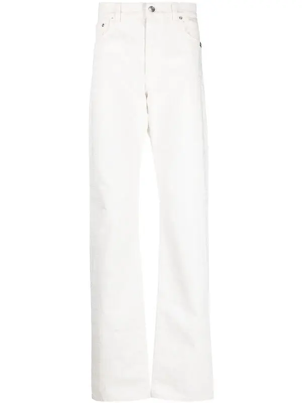 VTMNTS Barcode Print Straight-leg Jeans - White