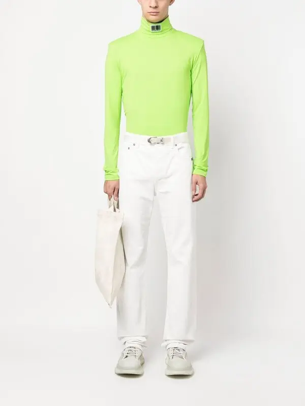 VTMNTS Barcode Print Straight-leg Jeans - White