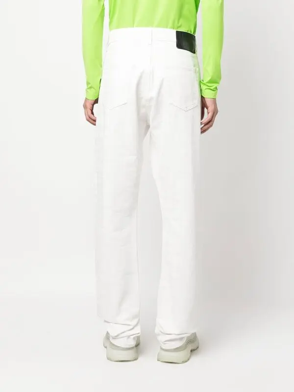 VTMNTS Barcode Print Straight-leg Jeans - White
