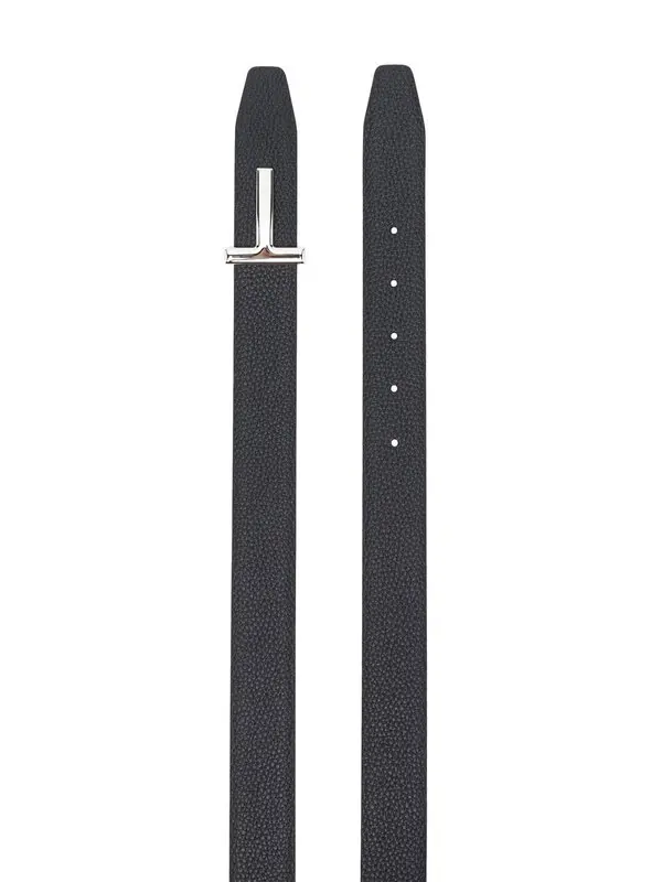 TOM FORD Logo-plaque Leather Belt - Blue