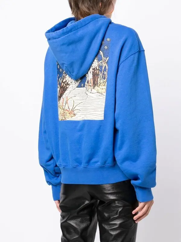 Heron Preston Medieval Graphic Hoodie - Blue