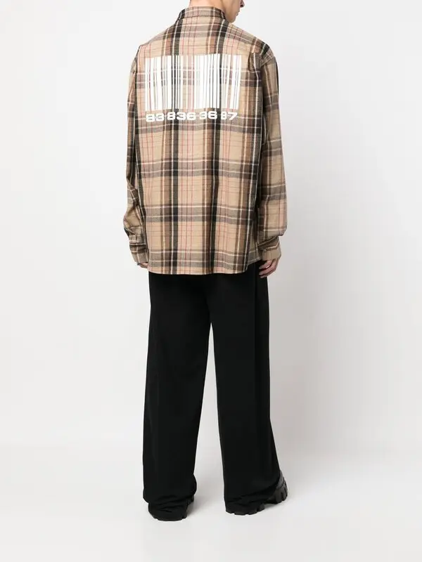 VTMNTS Plaid-check Long-sleeve Shirt