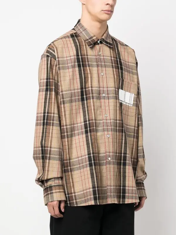 VTMNTS Plaid-check Long-sleeve Shirt