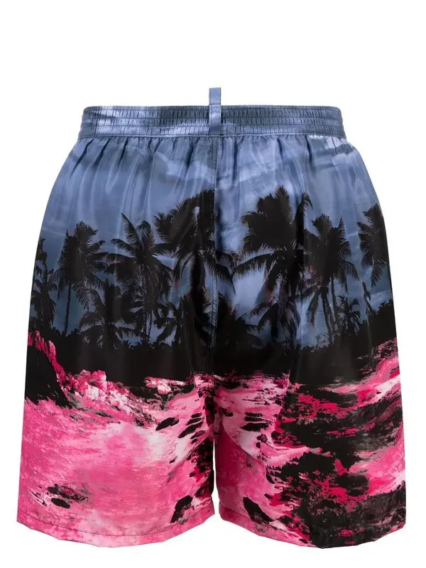 Dsquared2 Tropical-print Swim Shorts