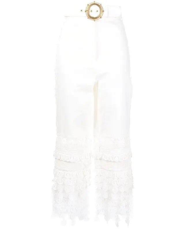 Zimmermann High-waisted Trousers - White