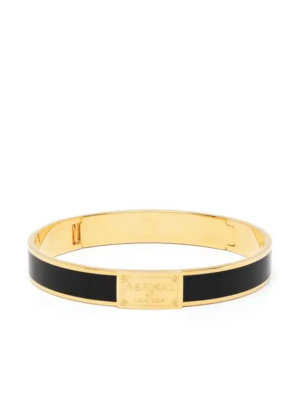 ASPINAL OF LONDON Enamel Bangle Bracelet - Gold