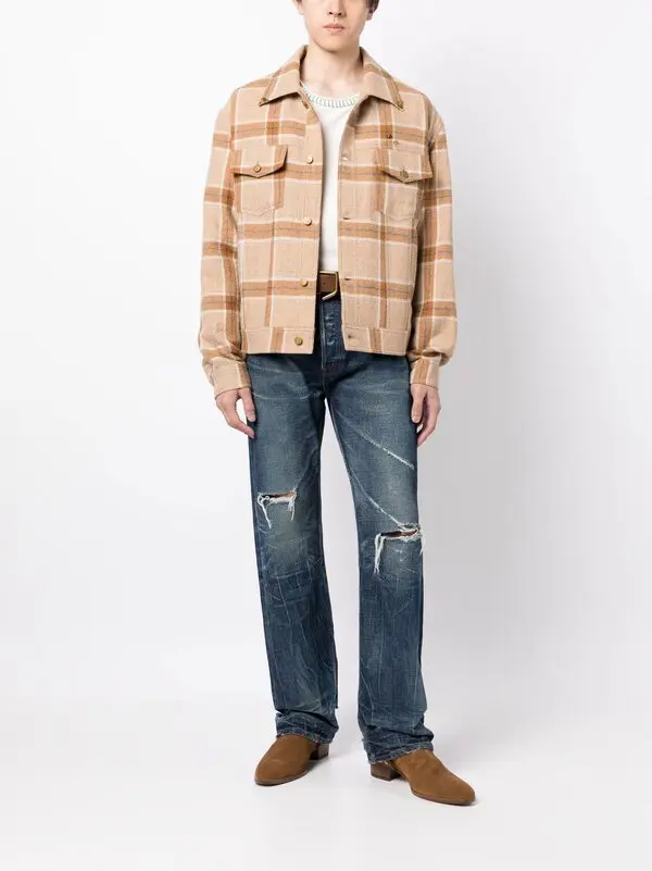 Nick Fouquet Plaid-check Print Shirt Jacket