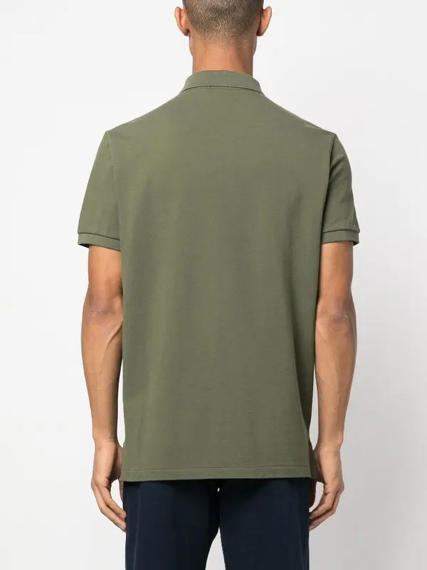 Polo Ralph Lauren Embroidered-logo Short-sleeved Polo Shirt - Green