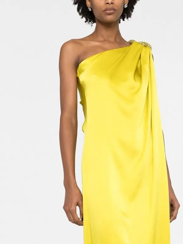 Stella McCartney Asymmetric Crystal Embellished Gown