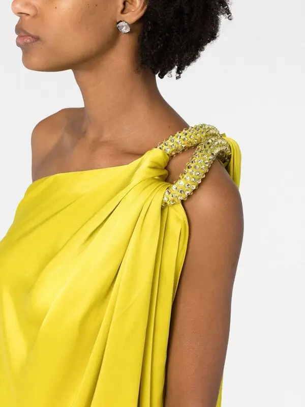 Stella McCartney Asymmetric Crystal Embellished Gown