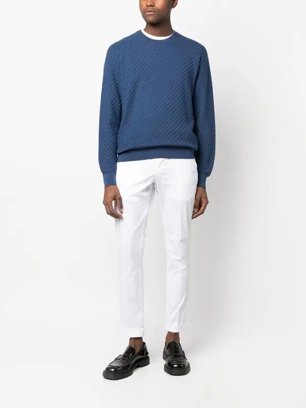 Brioni Textured Ribbed-trim Jumper