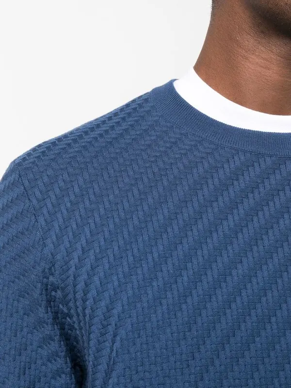 Brioni Textured Ribbed-trim Jumper