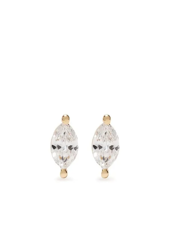 Ef Collection 14kt Yellow Diamond Stud Earring - Gold