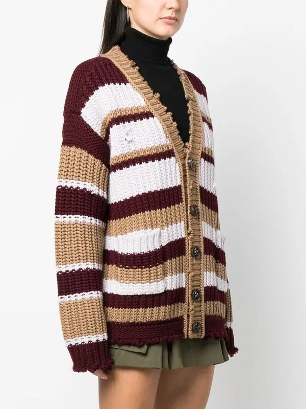 Dsquared2 Striped Cardigan - Brown