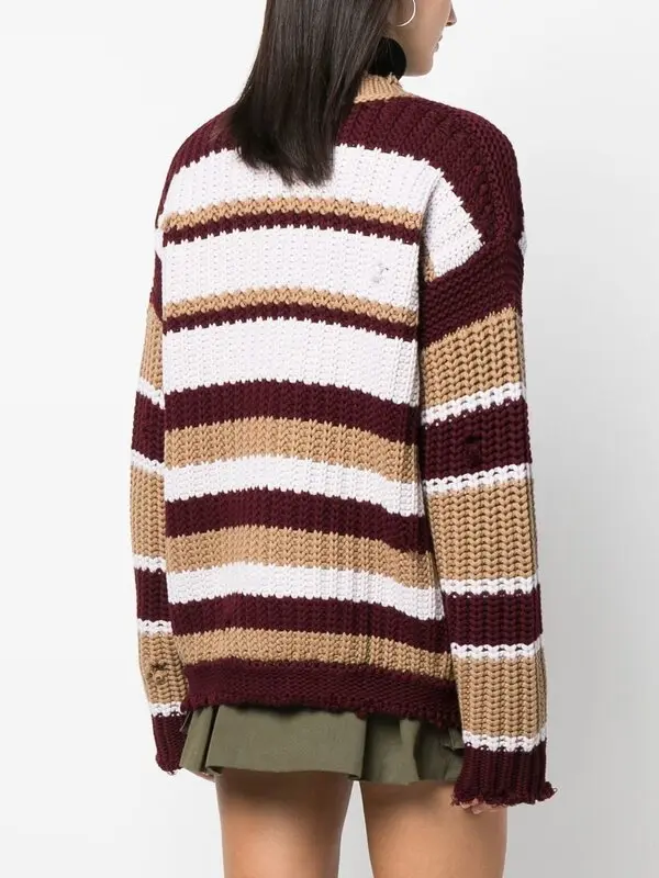 Dsquared2 Striped Cardigan - Brown