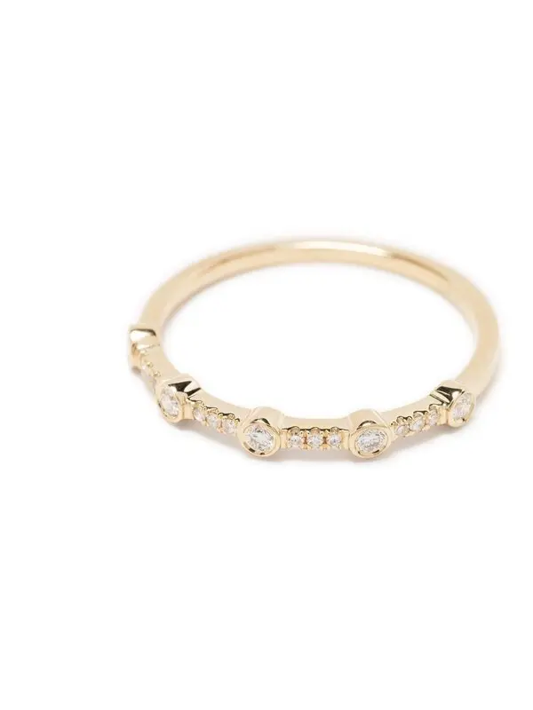 Ef Collection 14kt Yellow Diamond Stack Ring