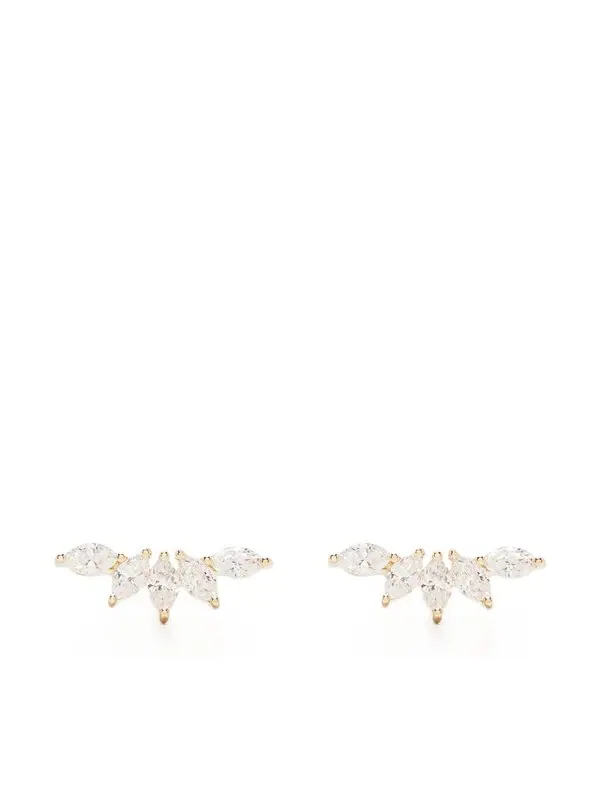 Ef Collection 14kt Yellow Diamond Earring - Gold