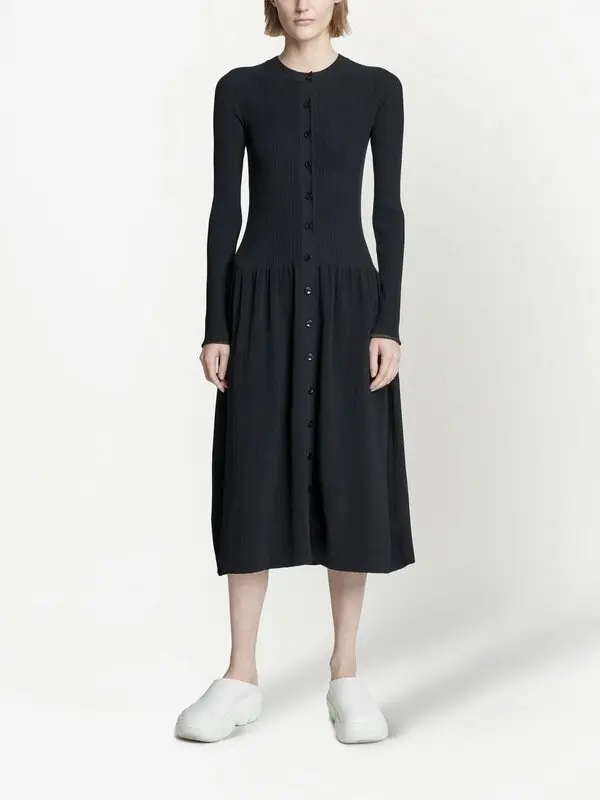Proenza Schouler White Label Ribbed-knit Button-fastening Dress