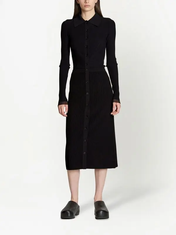 Proenza Schouler White Label Ribbed-knit Midi Skirt