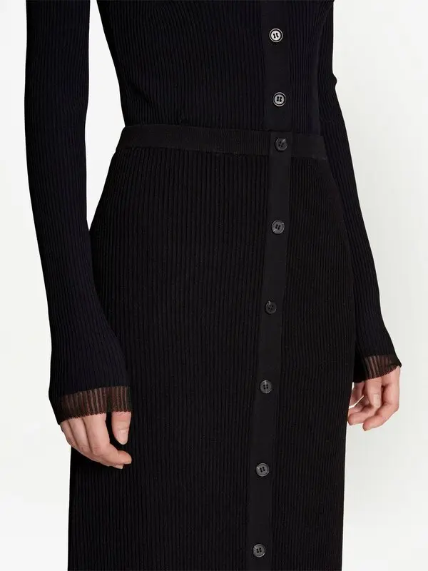 Proenza Schouler White Label Ribbed-knit Midi Skirt