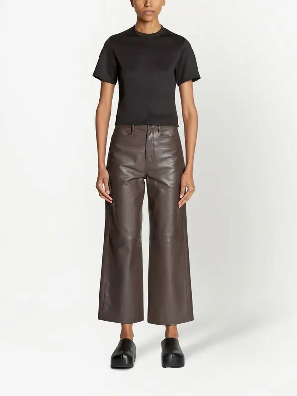 Proenza Schouler White Label Scuba Cropped Jersey T-shirt