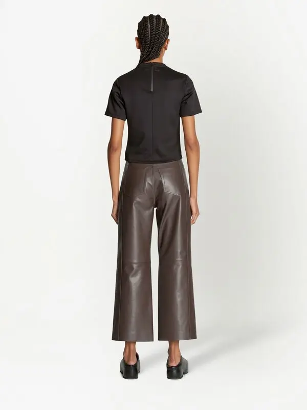 Proenza Schouler White Label Scuba Cropped Jersey T-shirt
