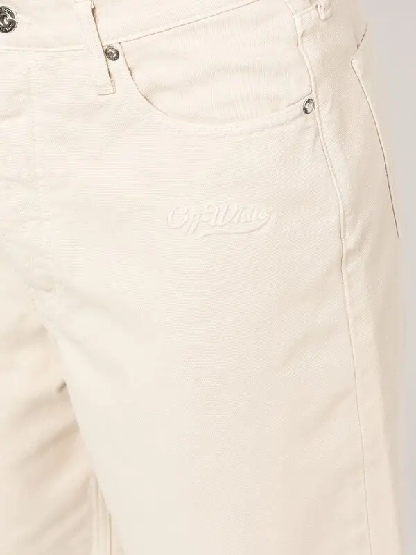 Off-White Canvas Shorts - Neutrals
