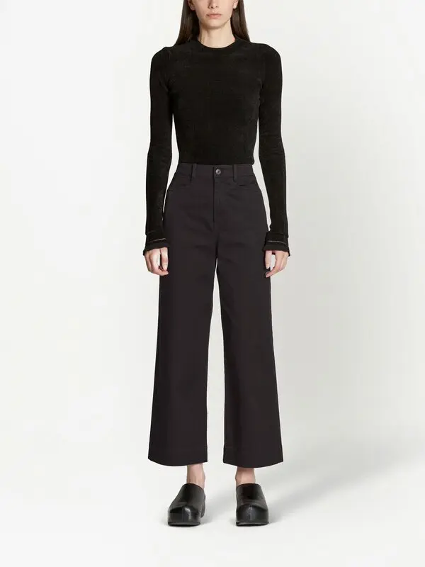 Proenza Schouler White Label Cropped Cotton Twill Culottes