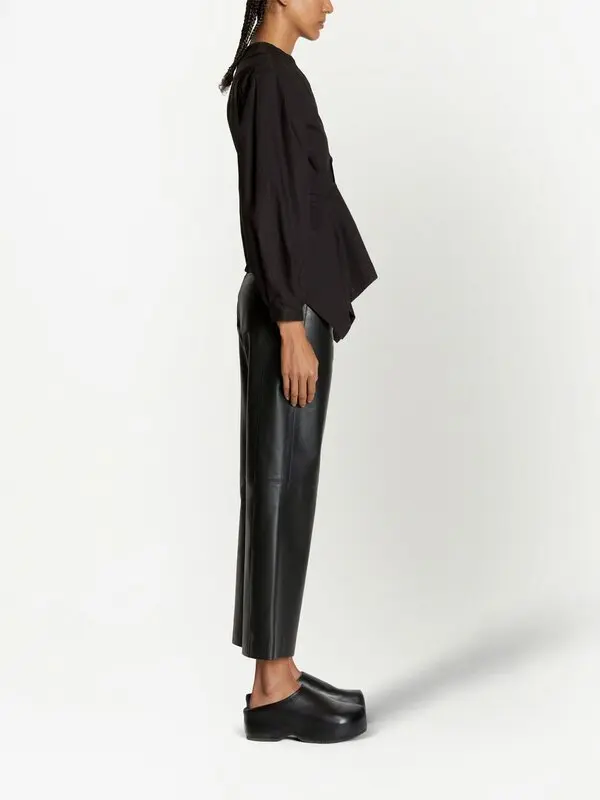 Proenza Schouler White Label V-neck Cotton Poplin Top