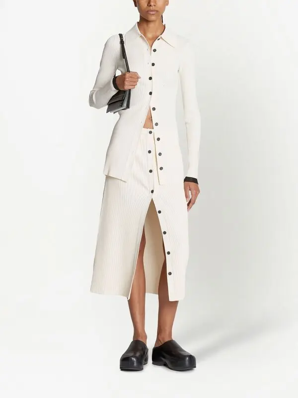 Proenza Schouler White Label Ribbed Knit Midi Skirt