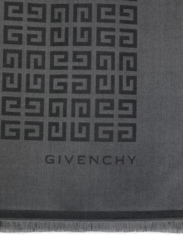 Givenchy 4g-jacquard Scarf - Grey