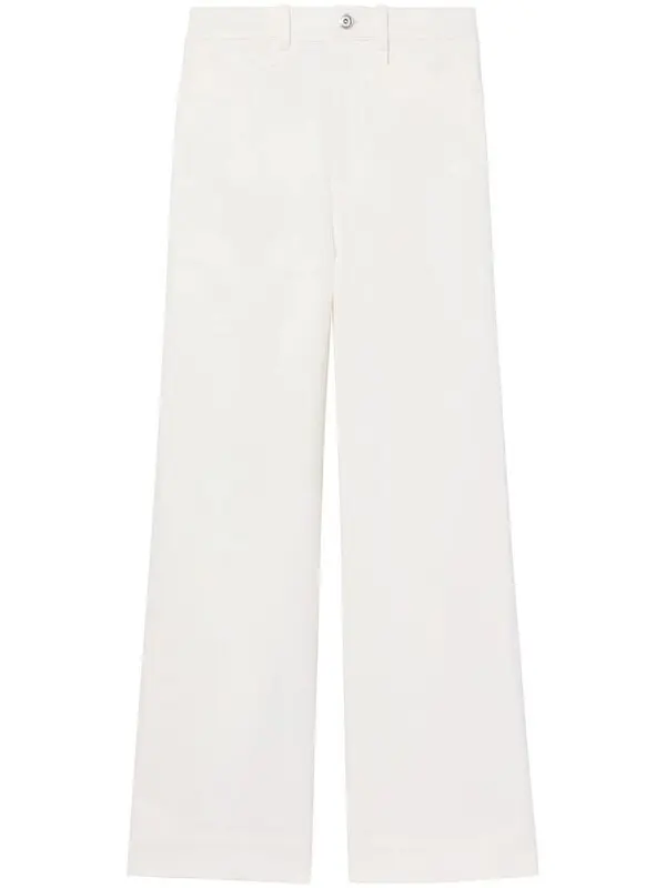 Proenza Schouler White Label Cropped Twill Culottes - White