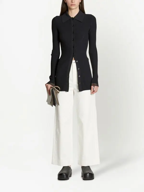 Proenza Schouler White Label Cropped Twill Culottes - White