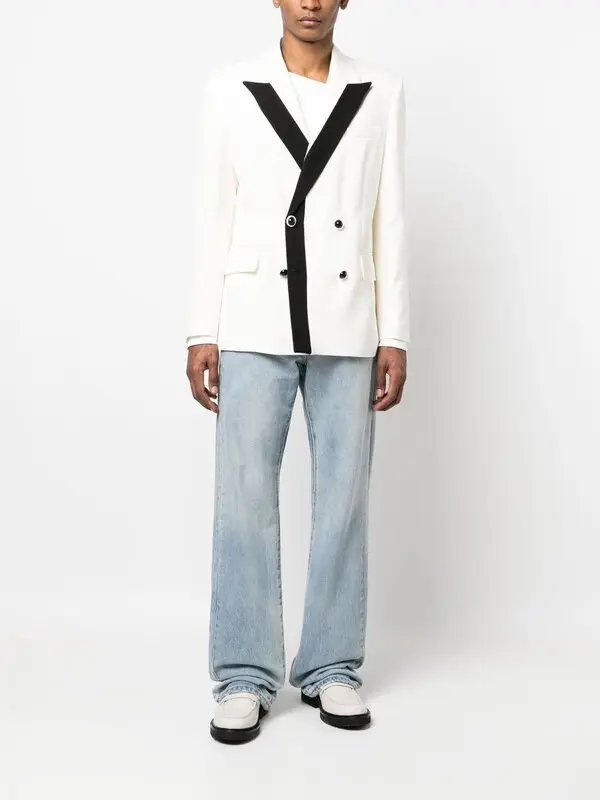 Casablanca Contrast-lapel Double-breasted Blazer