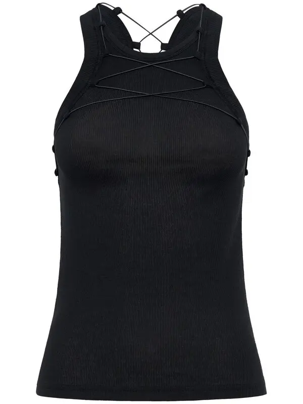 DION LEE Lock Tank Top - Black