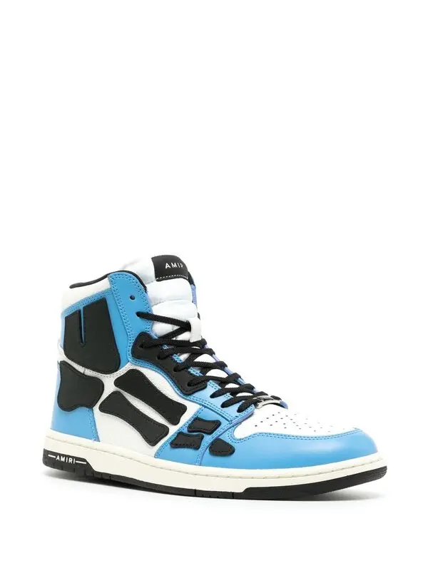 Amiri Skel Top High-top Leather Sneakers - Blue