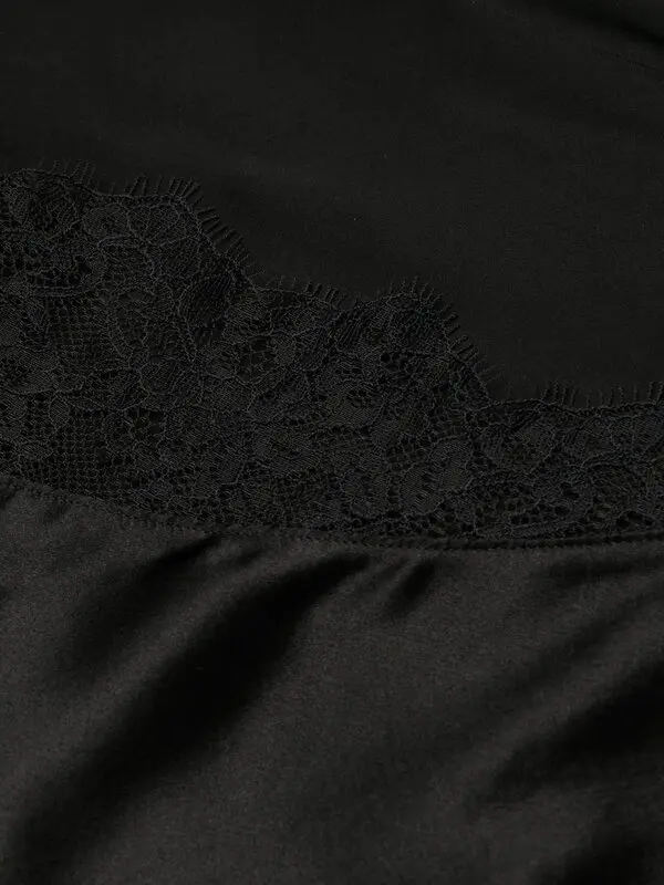MAISON CLOSE Lace-trim Bodysuit - Black