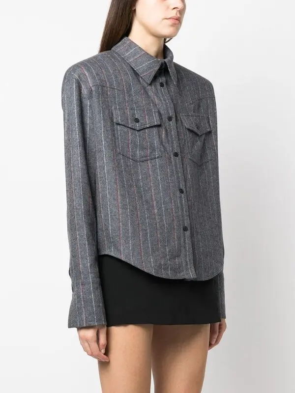 THE MANNEI Pinstripe Button-up Shirt