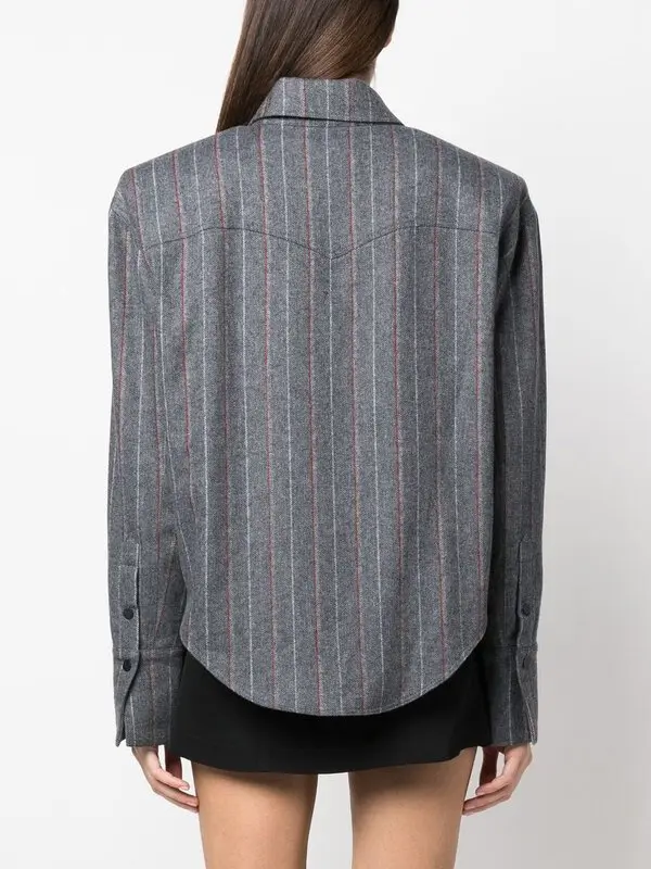 THE MANNEI Pinstripe Button-up Shirt