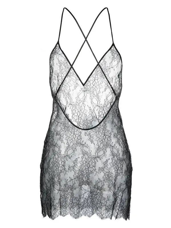 MAISON CLOSE Floral-lace Short Dress