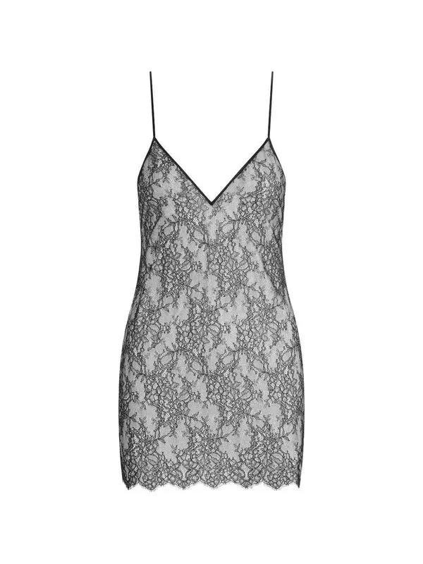 MAISON CLOSE Floral-lace Short Dress - Black