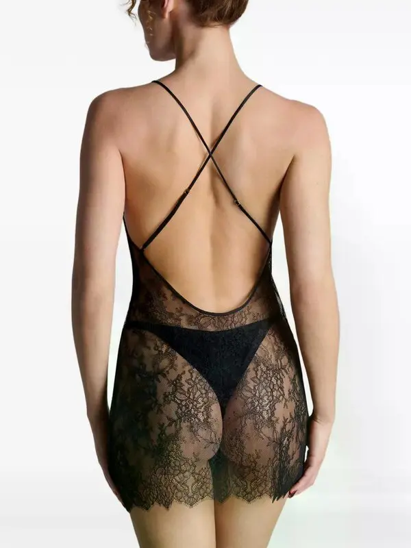 MAISON CLOSE Floral-lace Short Dress